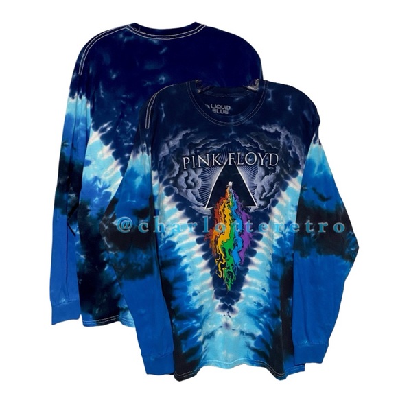 Liquid Blue | Shirts | Liquid Blue Pink Floyd Prism River Tiedye Long ...